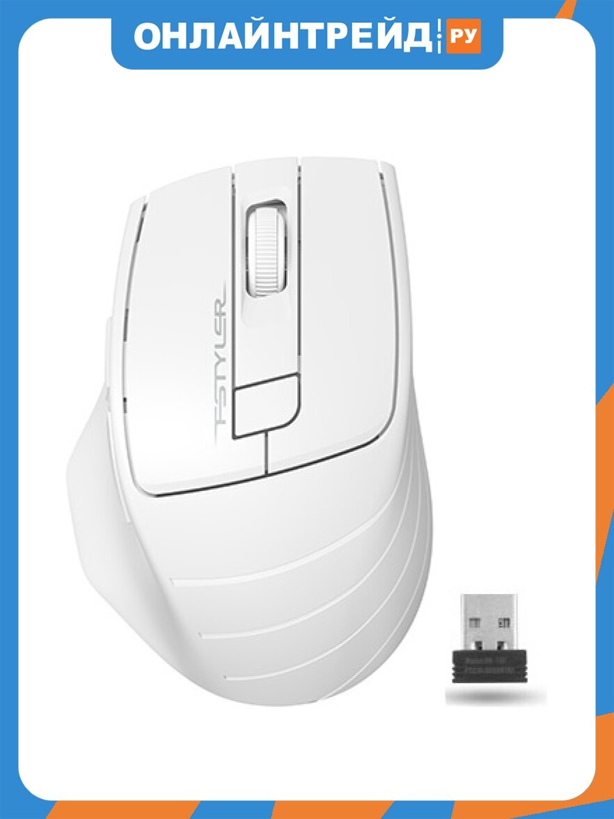 Мышь A4TECH Fstyler FG30 белый оптическая (2000dpi) беспроводная USB (1147563)