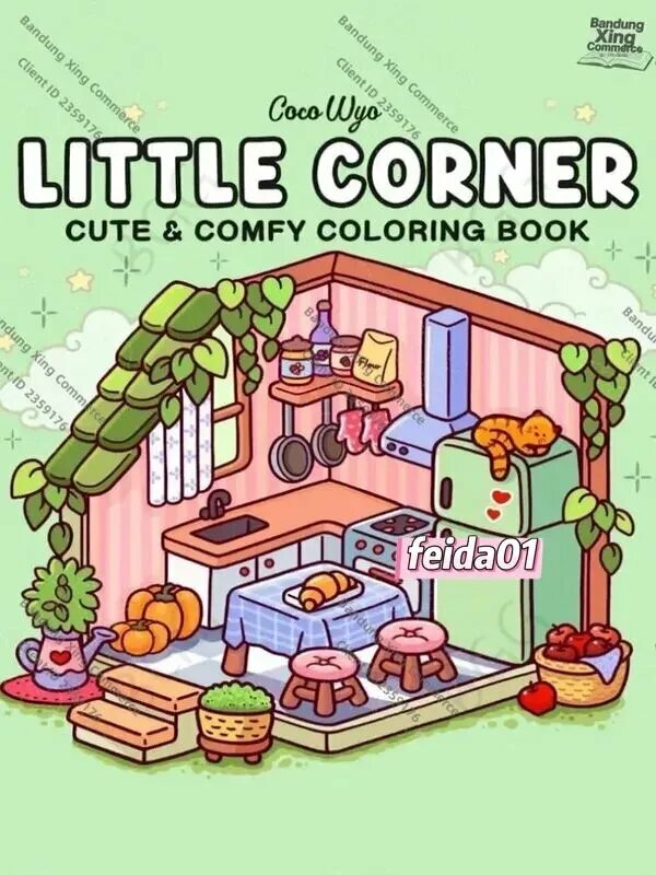 Раскраска антистресс для взрослых и подростков Coco Wyo -LITTLE CORNER