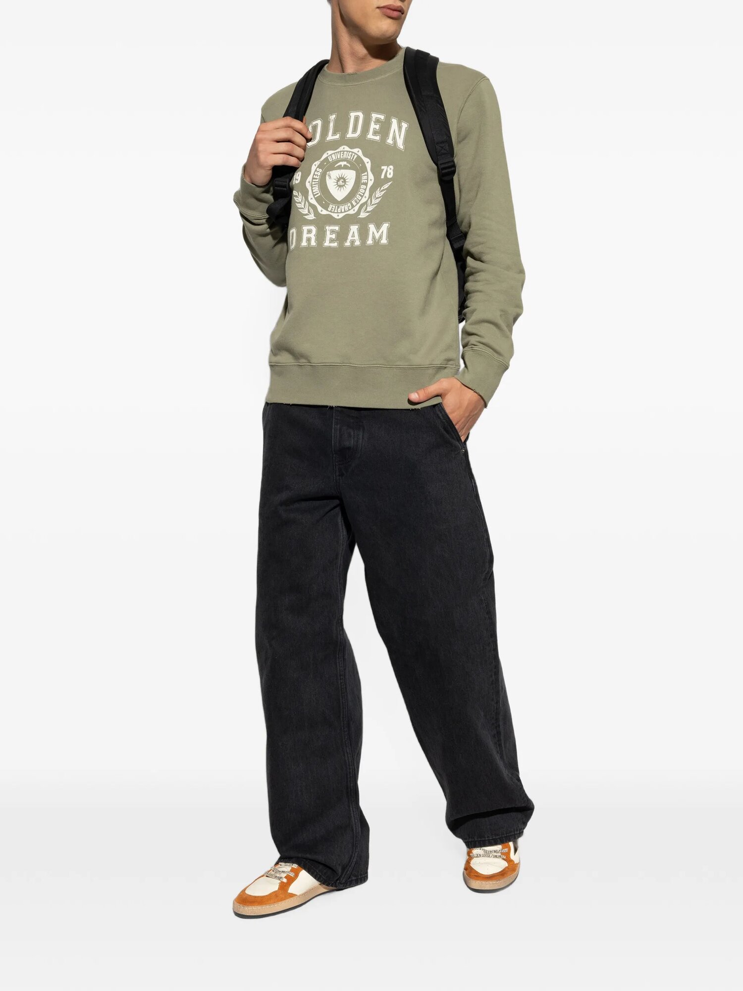 Толстовка Golden Goose Logo-print distressed-effect sweatshirt, размер 46 — фото 1