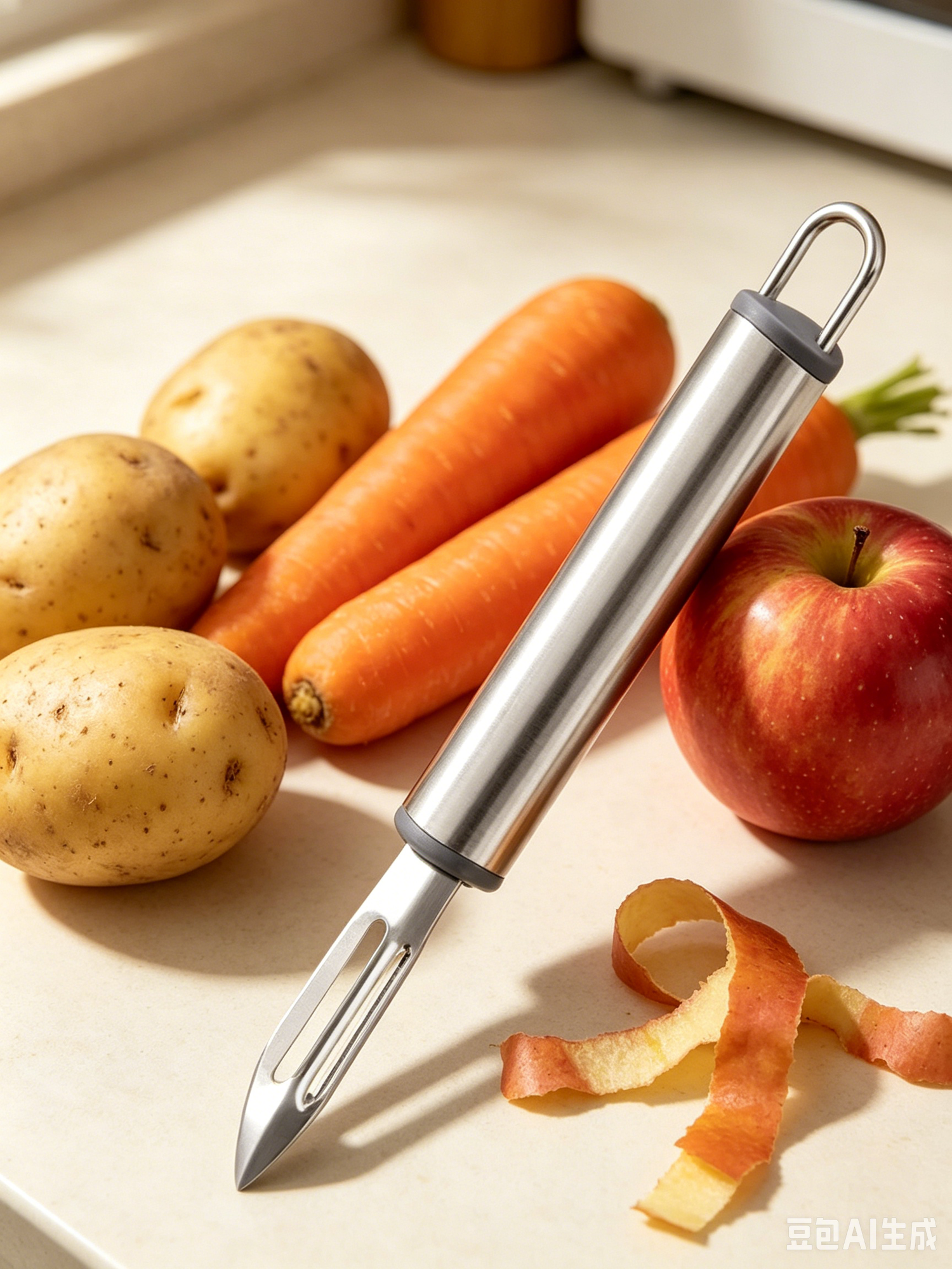 Овощечистка Tescoma "GrandCHEF" для овощей и фруктов, с подвижным продольным лезвием