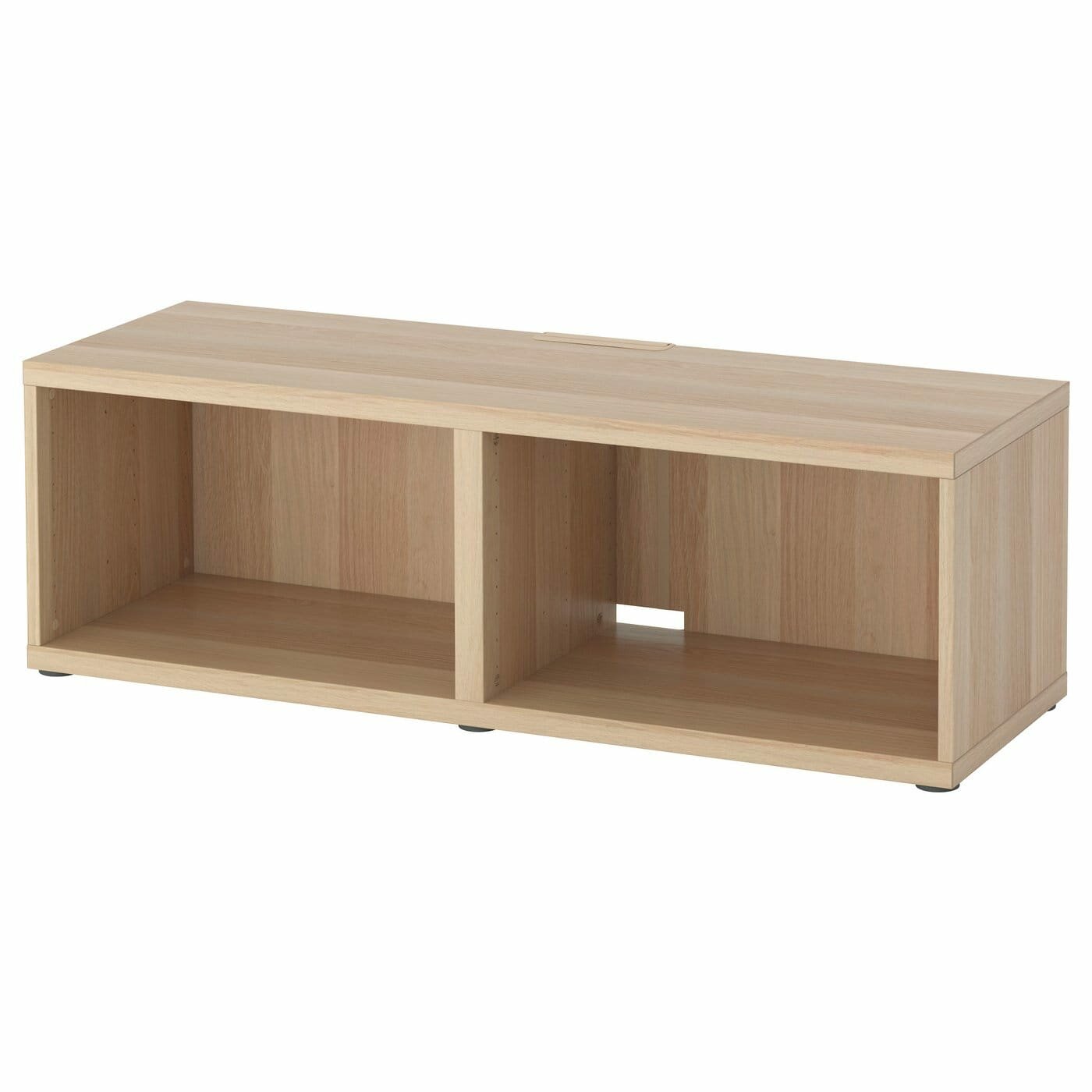 Тумба под телевизор IKEA BEST , имитация дуба выбеленного морилкой, 120x40x38 см 702.945.13