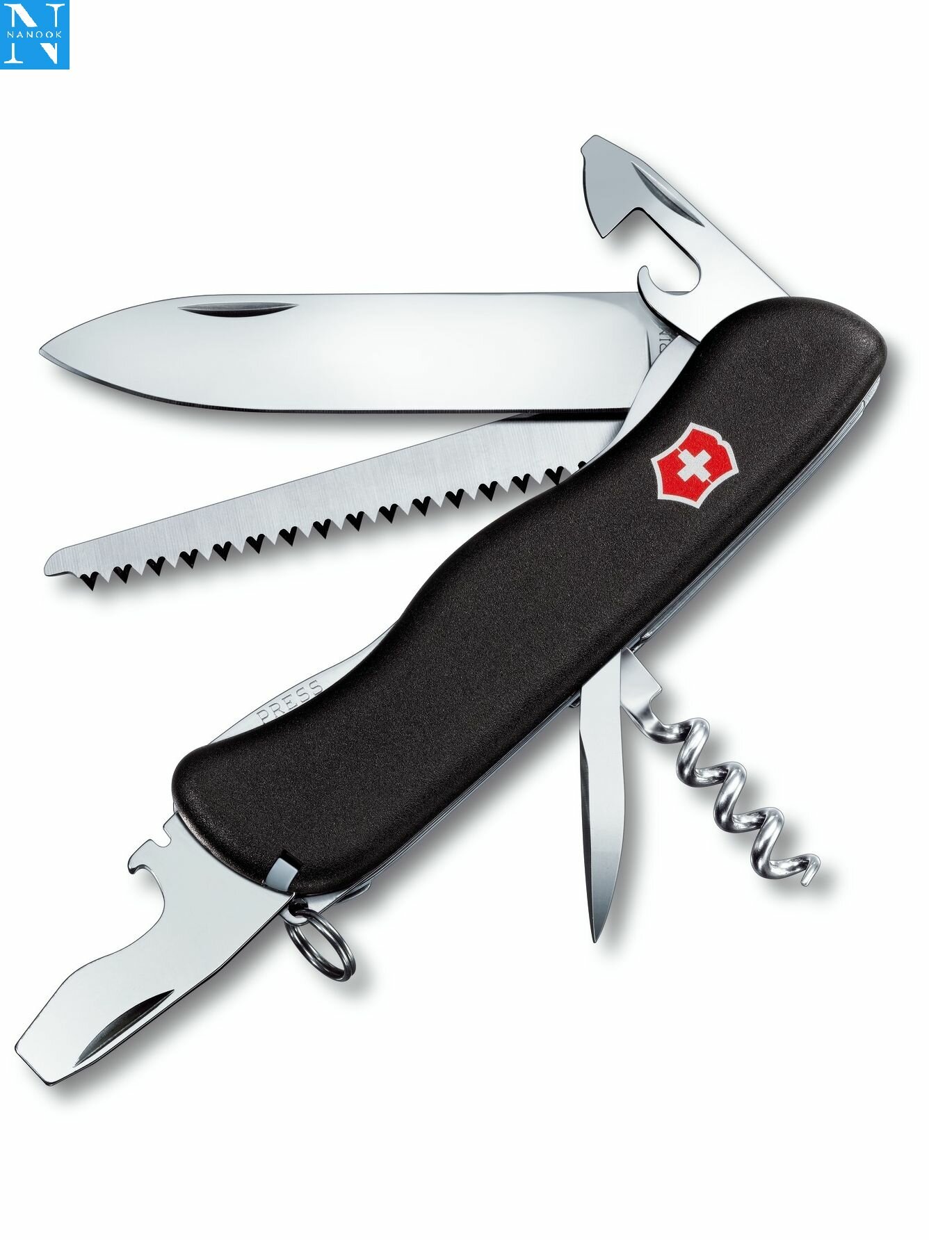 Нож перочинный VICTORINOX Forester 0.8363.3, 111 мм, 12 функций, черный