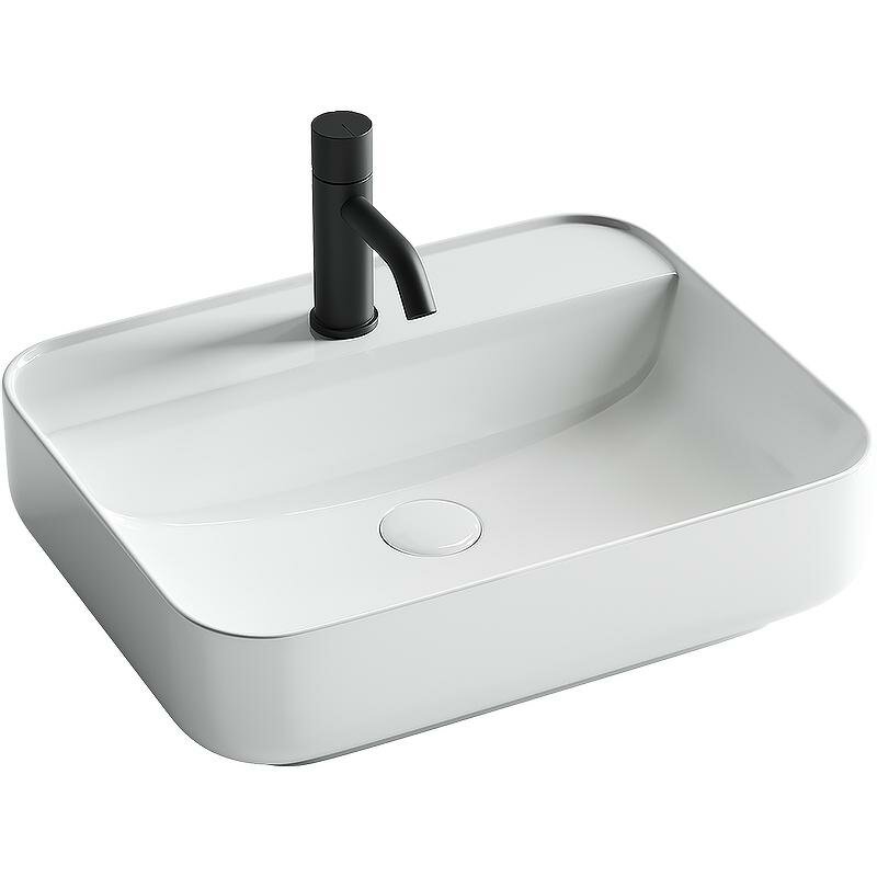 Раковина накладная Ceramicanova Element 50 CN5015 Белая, санфарфор