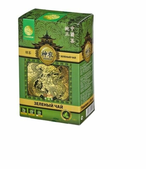 Shennun Чай зеленый, Китайский, крупнолистовой, 100гр