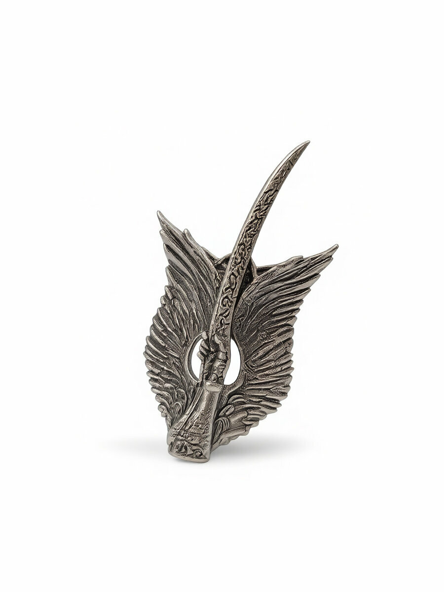 Коллекционный аксессуар из игры Elden Ring - Амулет «Крылатый меч», латунь, с подвесным кольцом