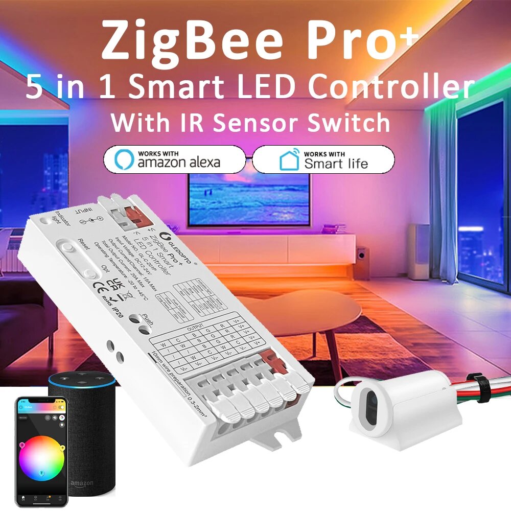MJJC RGB Контроллер ZigBee 20А — фото 1