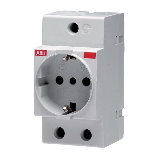 2CSM110000R0701; Розетка щитовая 2Р+N 16A (M1173) ABB