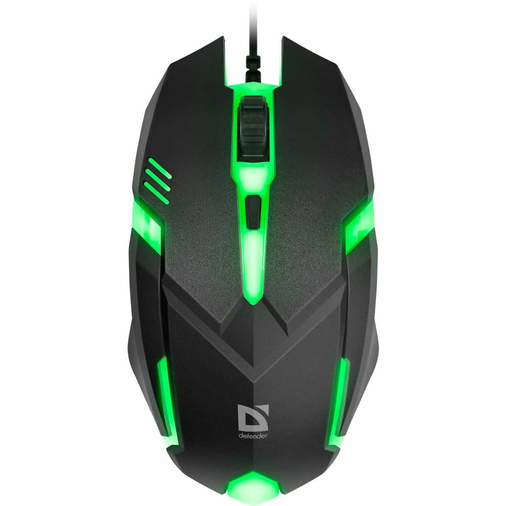 Мышь проводная Defender 52560 чёрный 1200 DPI