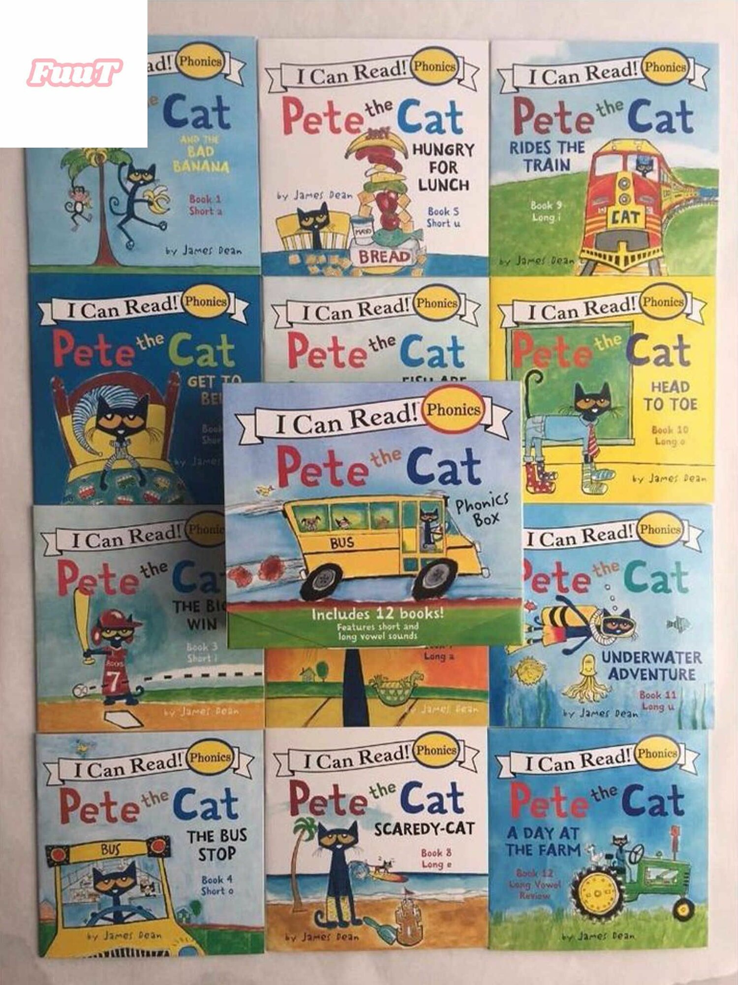 Pete the Cat I Can Read 12 книг на английском | Palmer James Dean