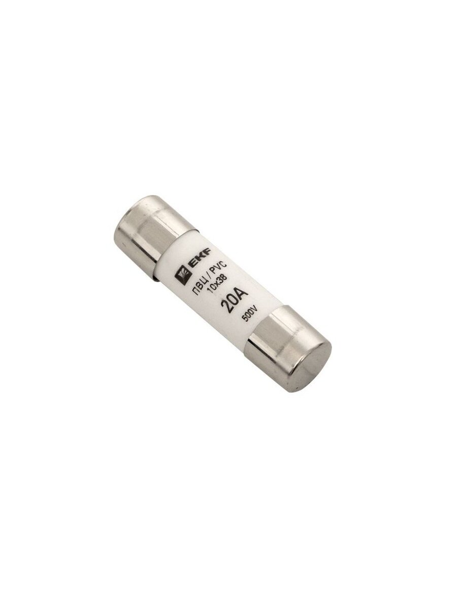 Вставка плавкая цилиндрическая ПВЦ 10х38 20А EKF pvc-10x38-20