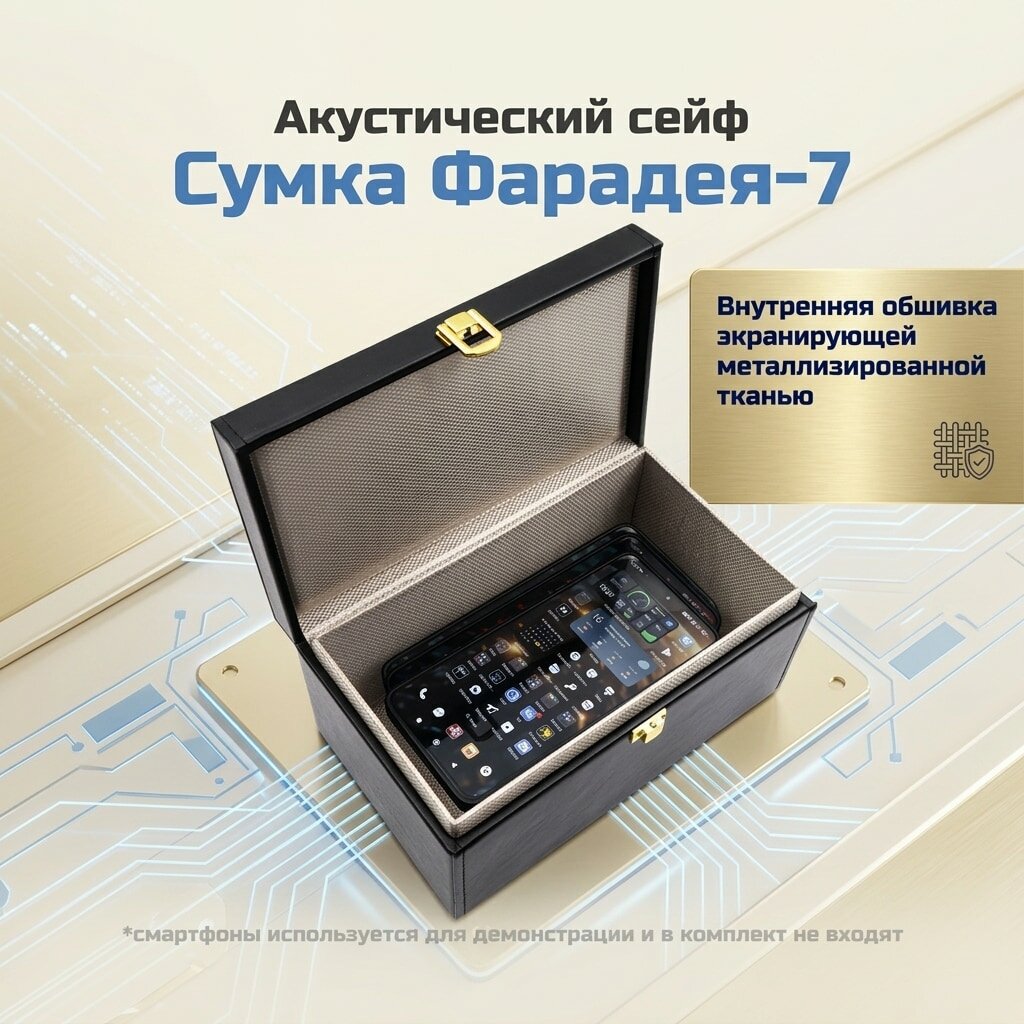 Акустический сейф для мобильных телефонов - Сумка Фарадея-7