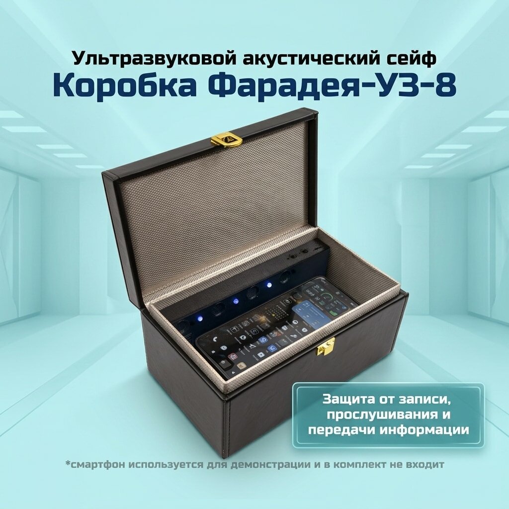 Акустический сейф Коробка Фарадея-УЗ-8 для защиты информации