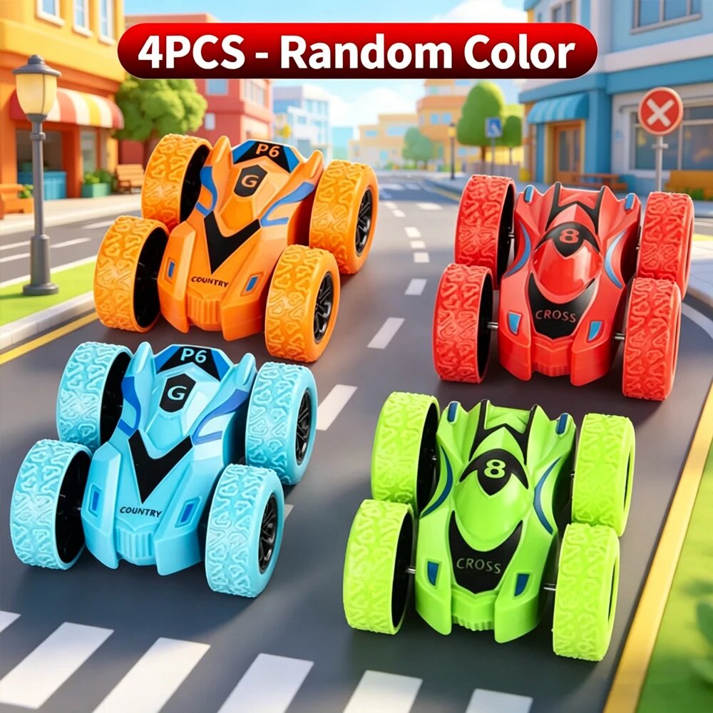 Инерционная машинка-перевертыш 4WD 4-piece set
