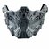 Киберпанк маска полумаска Серый, Black gray