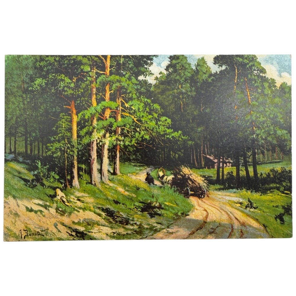 Почтовая открытка "Возвращение с сенокоса" 1910-1917 гг. Германская Империя