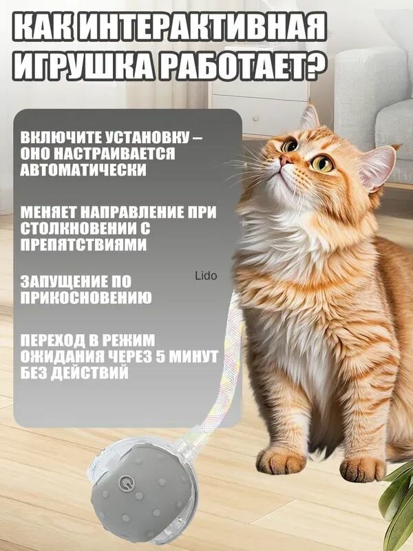 Игрушка шар для кошек и собак интерактивная