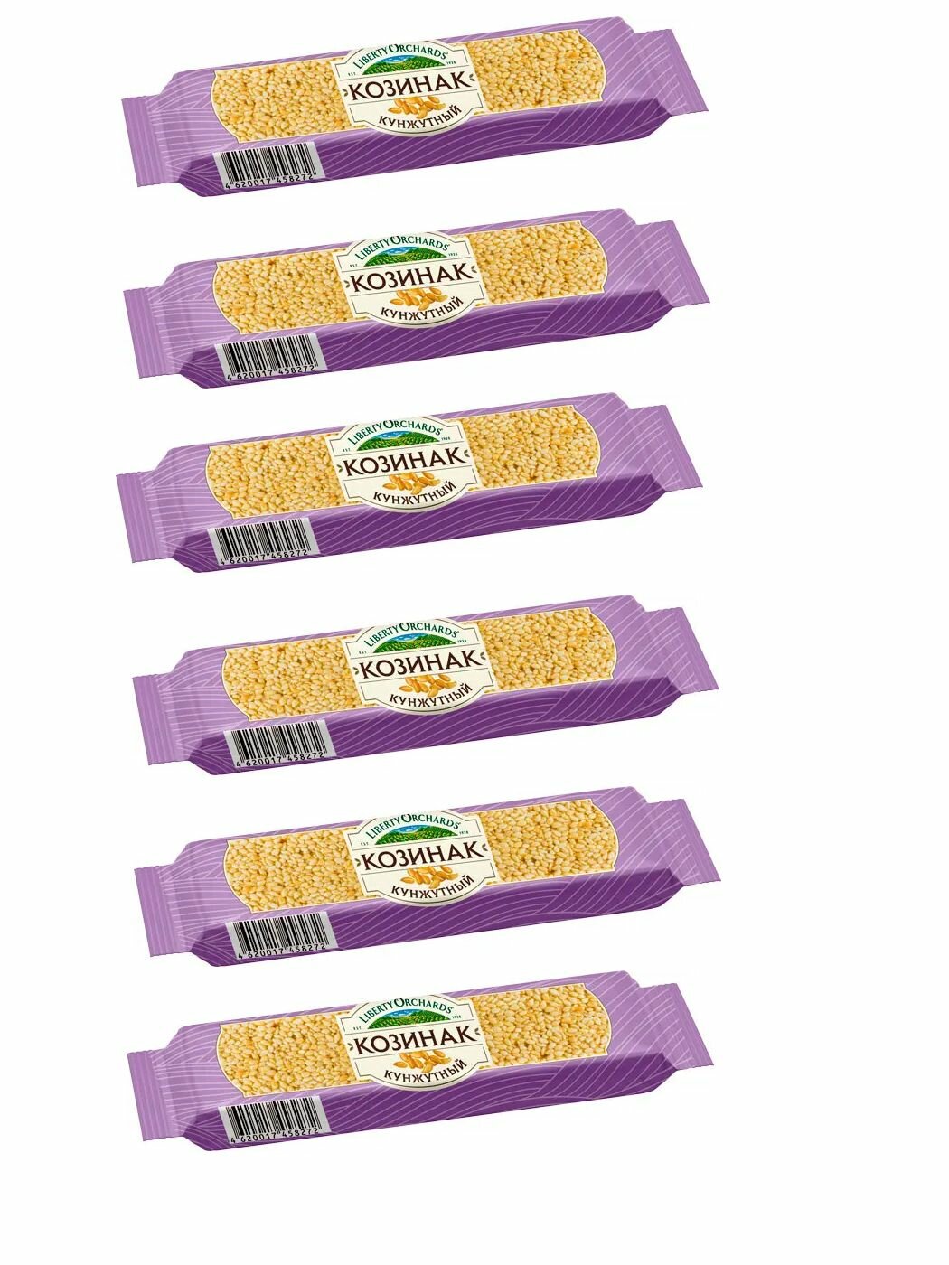 Liberty Orchards Козинак кунжутный, 38 гр, 6 уп