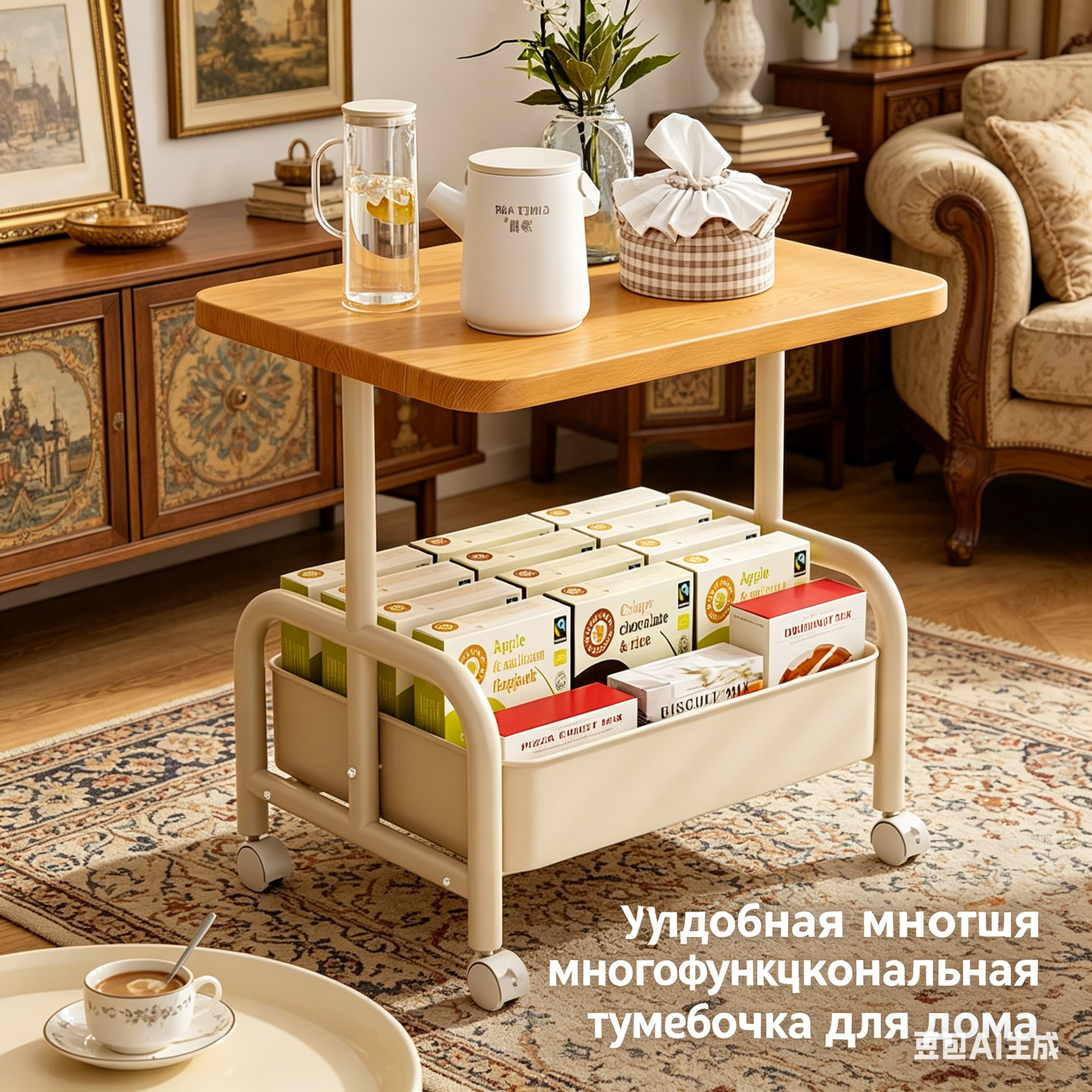 Многофункциональный стол для хранения вещей, для офиса и дома, массив дерева,45*30*51 см