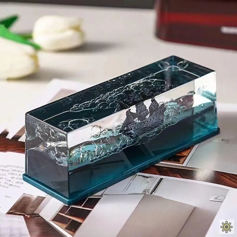 Коллекционная модель корабля, дрейфующая бутылка, Черный жемчуг/Black Pearl Drift Bottle, украшение для рабочего стола