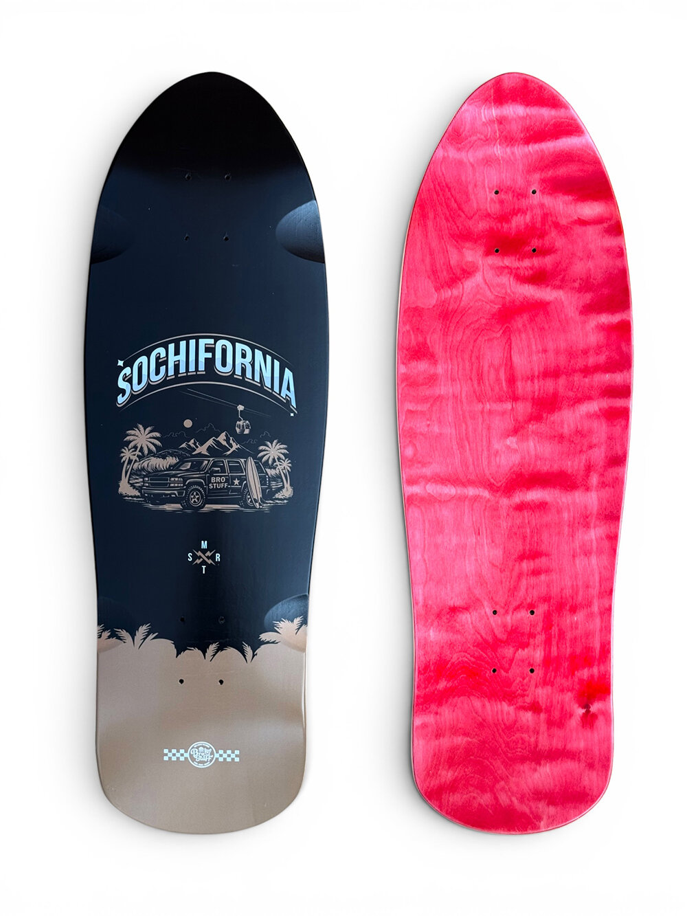 Дека для круизера, скейтборда BroStuff sochifornia, размер 32x10.5