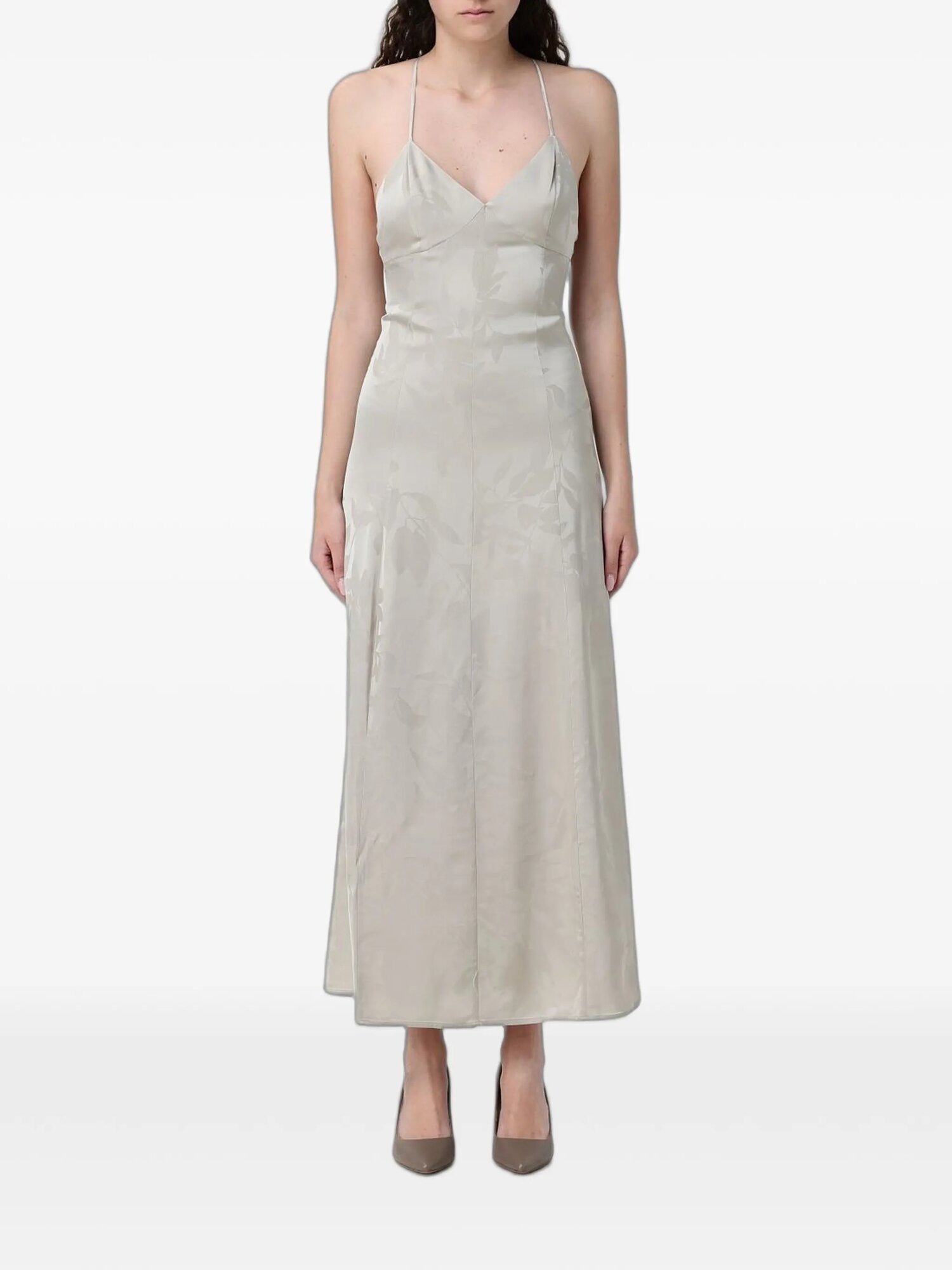 Платье Armani Exchange Damask-effect satin dress, размер 2