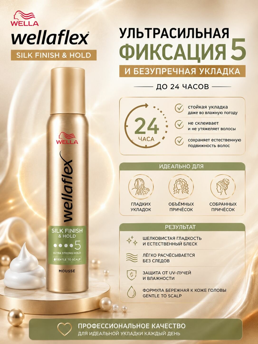 Wella Мусс для волос, 200 мл — фото 1