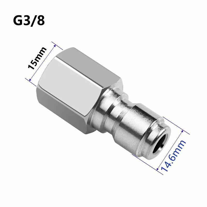 Муфта для мойки высокого давления 3/8", нержавеющая сталь COLORLESS