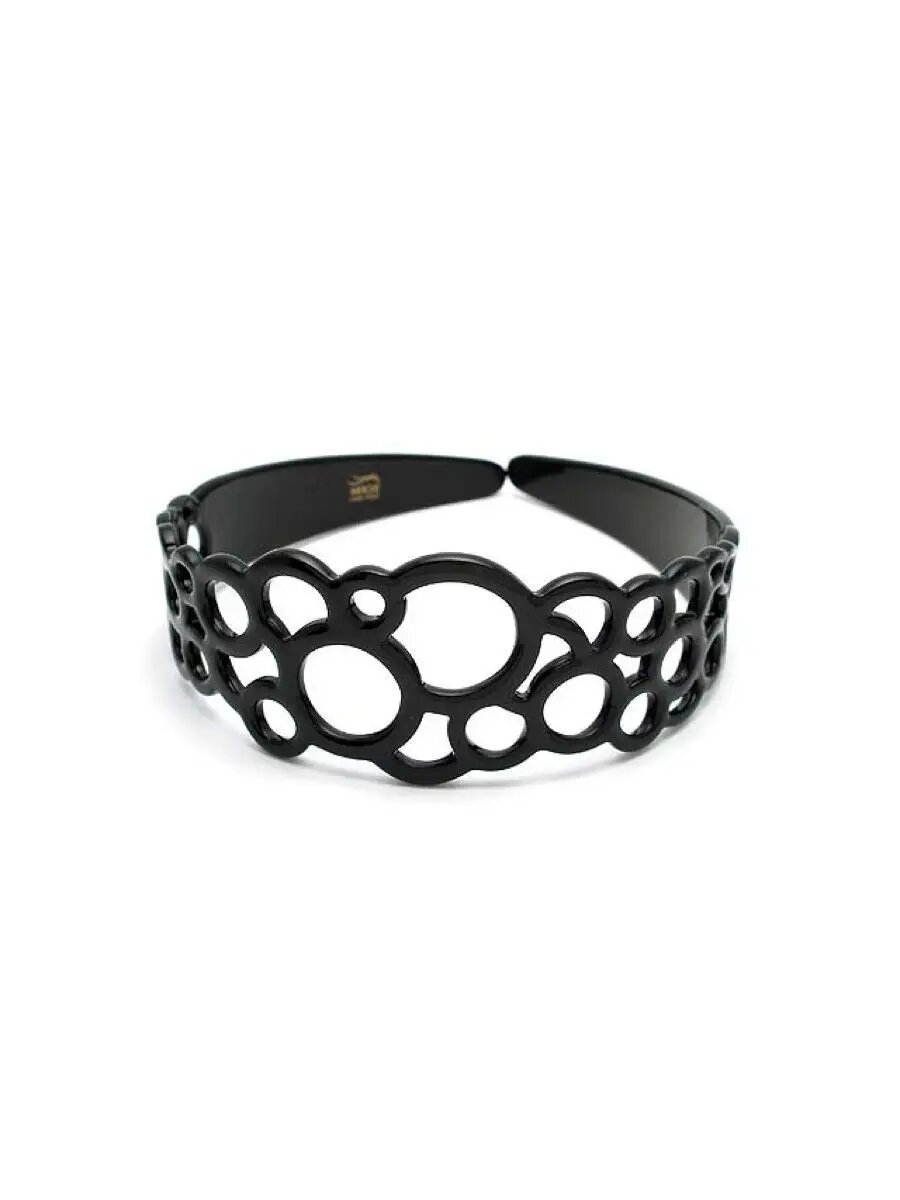 Ободок Magie Accessoires для волос, черный, пластик, размер 10-14 см