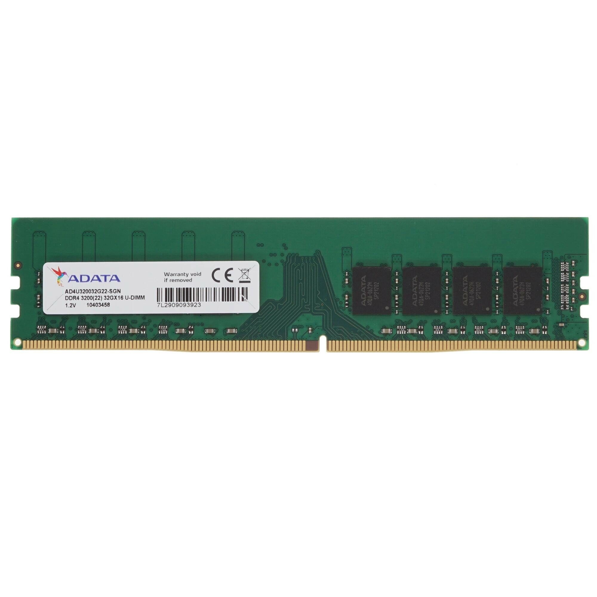 Оперативная память DDR4 A-Data DIMM 1x32Гб, 25600МБ/с 3200 МГц