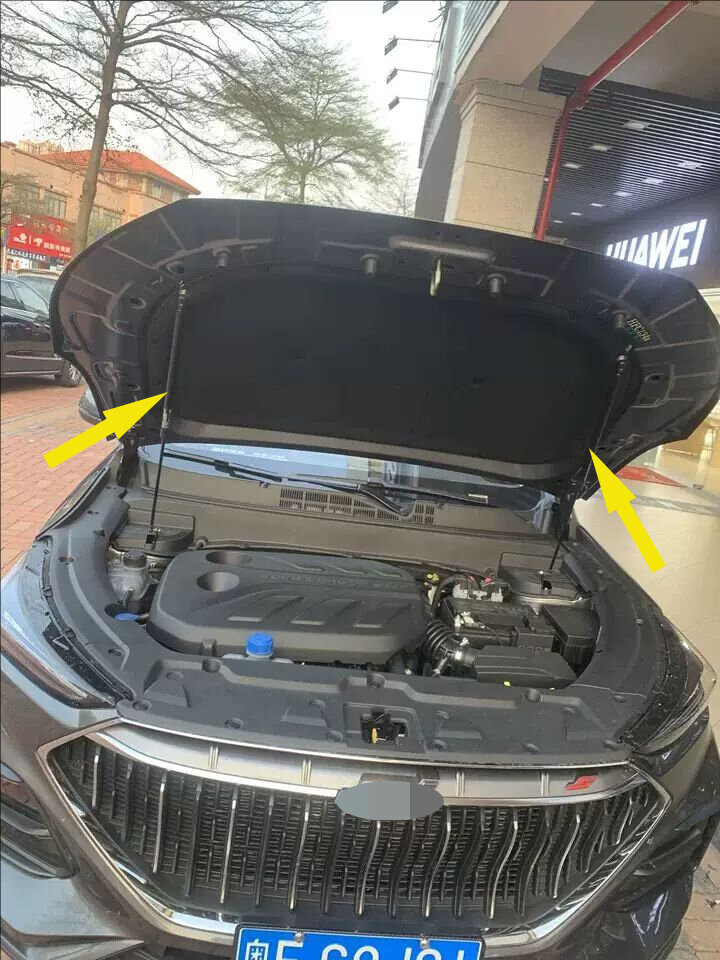 Газовые упоры капота для Changan Oshan X5/Oshan X5 PLUS T1D 2023 н. в. "Амортизаторы" Чанган Ошан Х5/Ошан Х5 Плюс T1D 2 шт