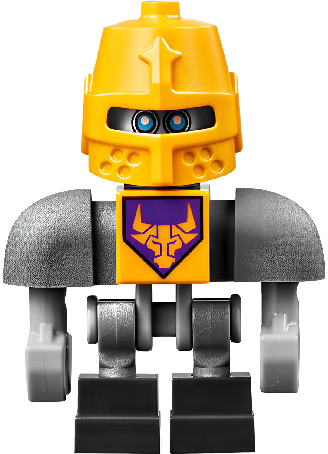 Минифигурка Lego Nexo Knights Axl Bot - Dark Bluish Gray Shoulders, Bright Light Orange Helmet nex094 U