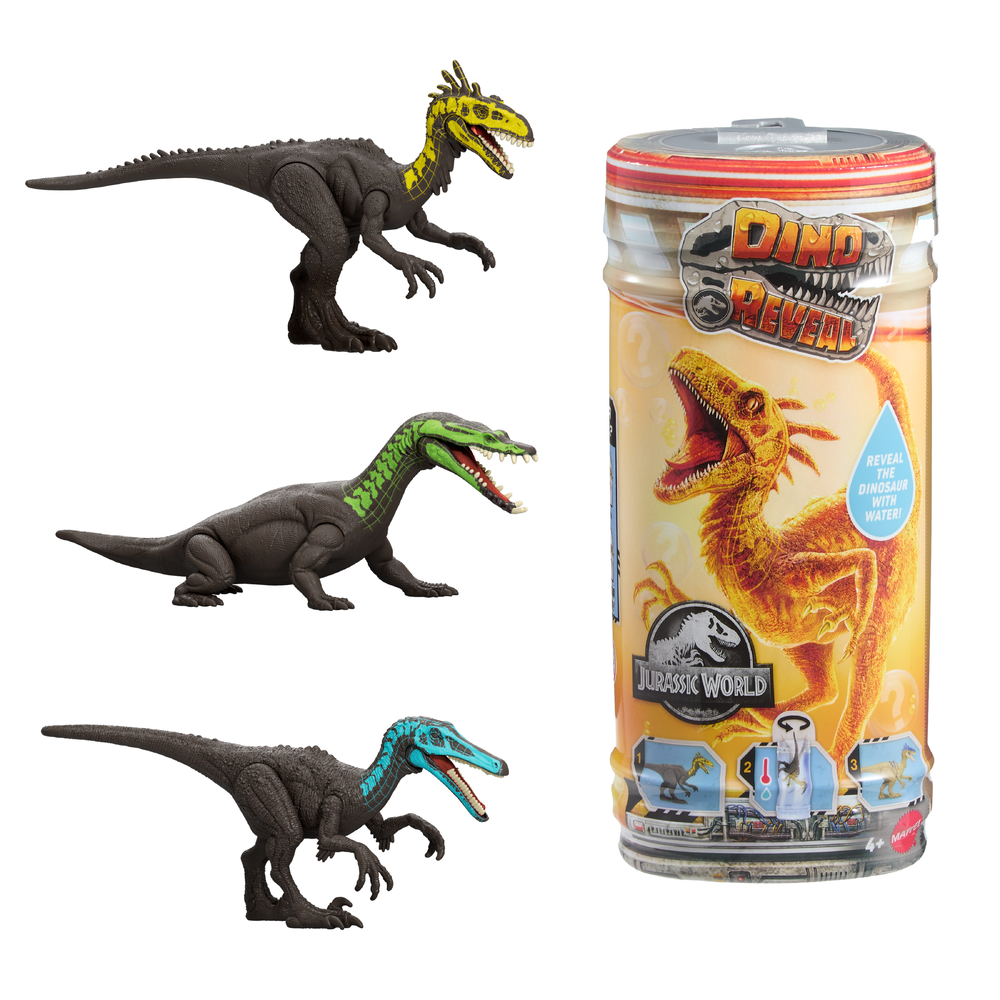 Игрушка-сюрприз Mattel Jurassic World Dino Reveal JDC52, коллекционная, меняет цвет