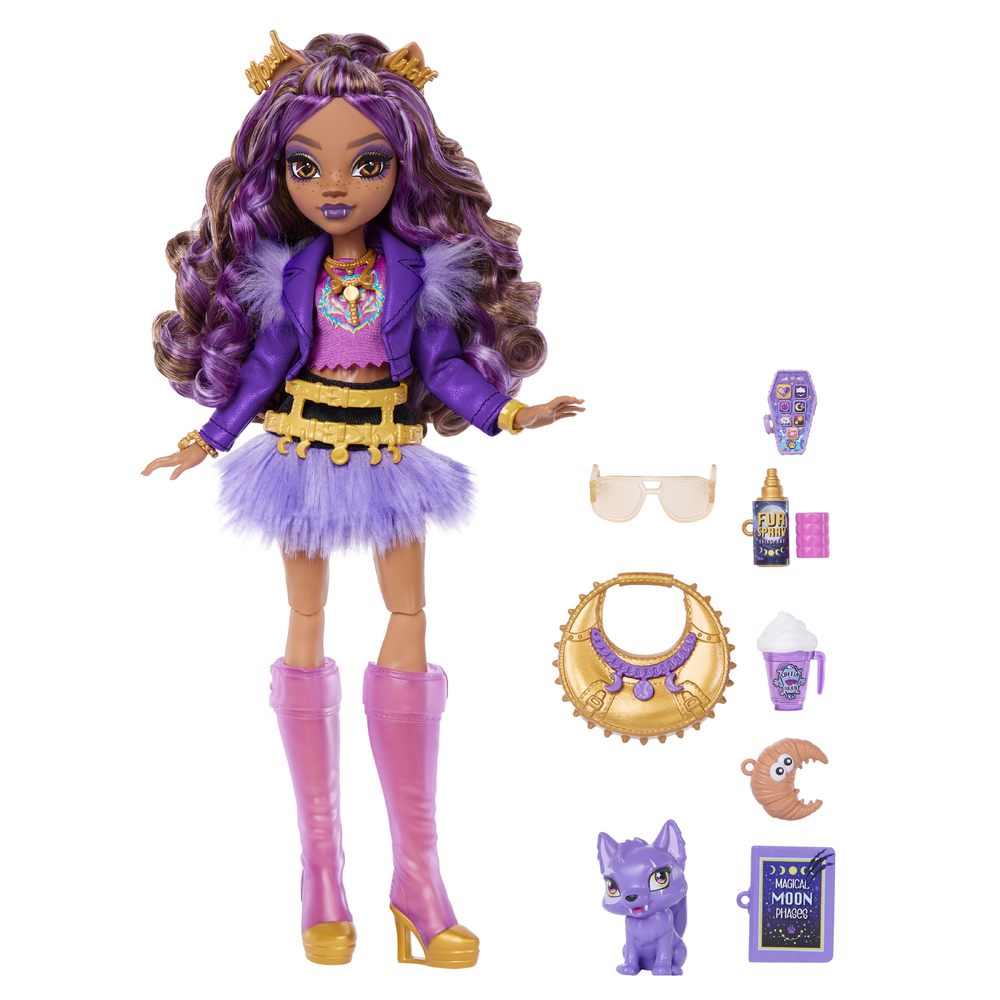 Кукла Monster High Клодин Вульф с питомцем и аксессуарами JHK30