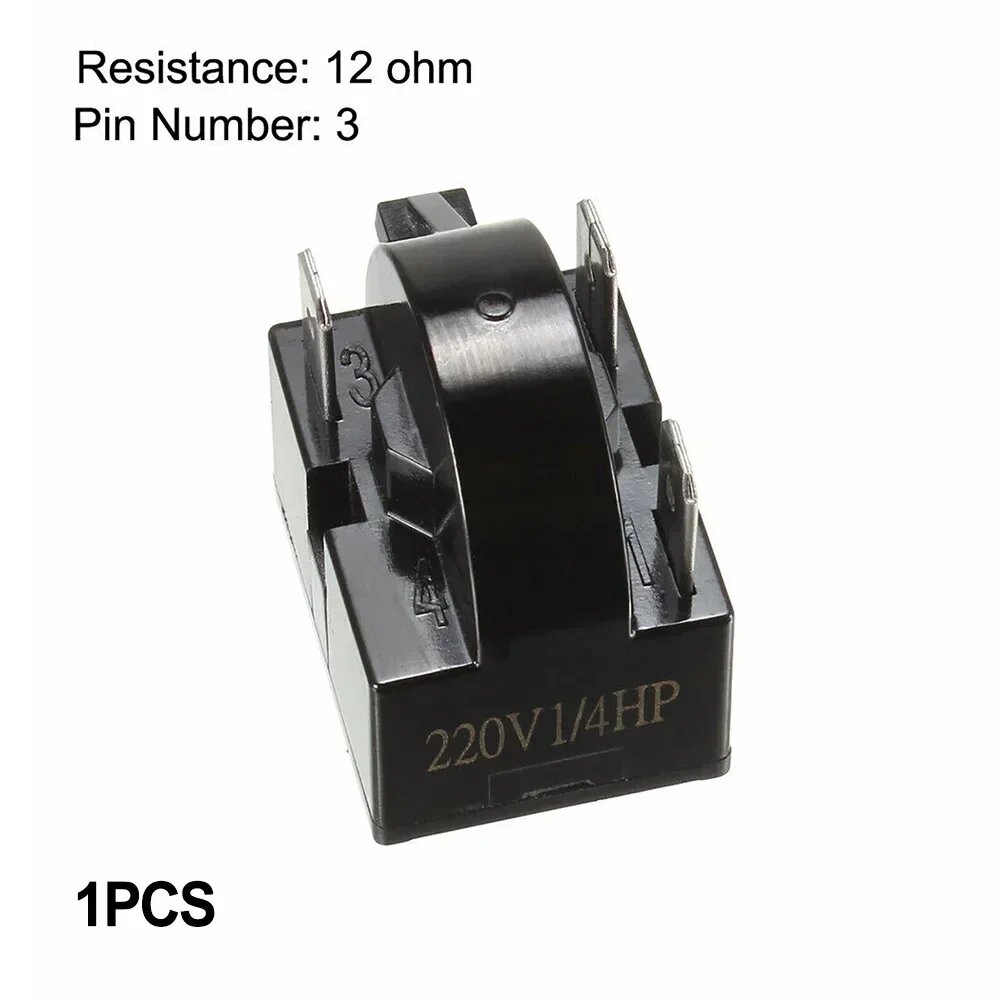 Реле пусковое 220V 1/4HP, 12 Ом, 3 контакта