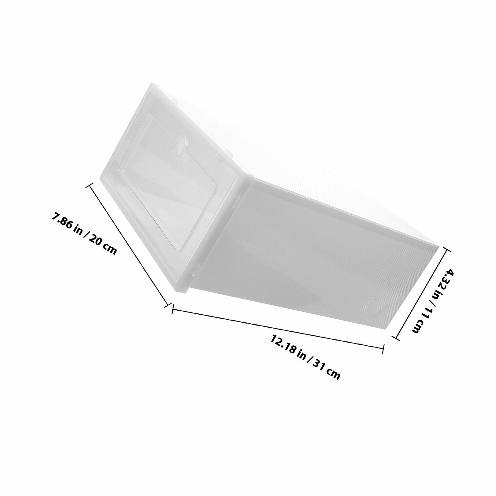 Прозрачный Органайзер Для Обуви Женский Белый 31x20x11cm Идеален Для Хранения Обуви И Аксессуаров