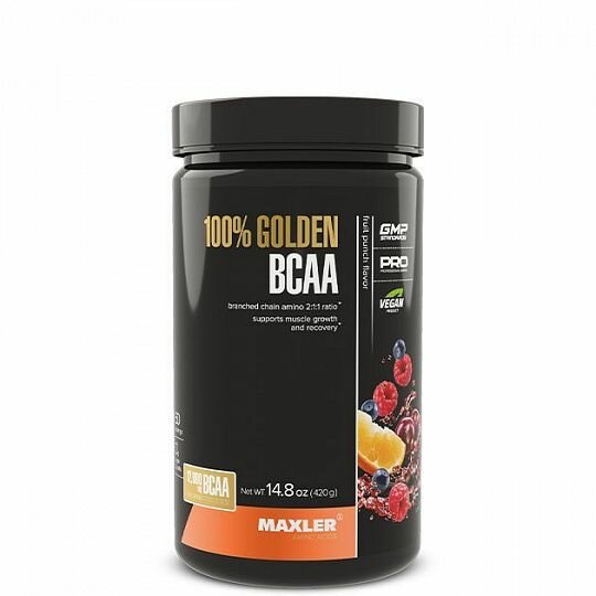 Аминокислотный комплекс MAXLER 100 Golden Bcaa 420 gr, вкус фруктовый пунш, 60 порции(й)