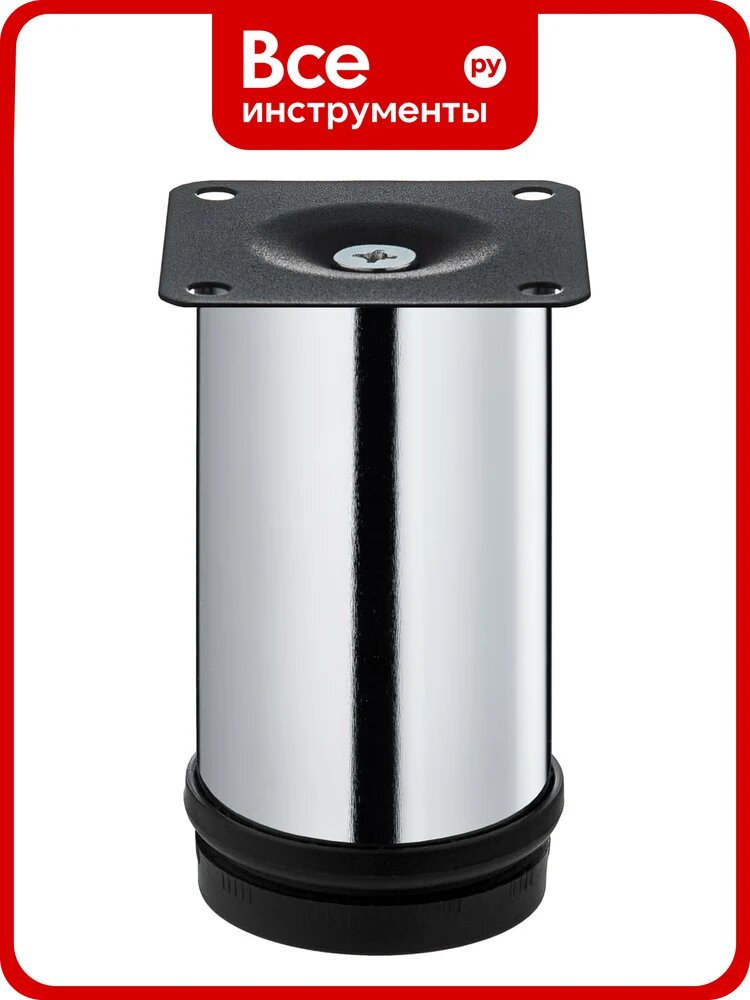 Ножка Tech-Krep металл. круглая, регулир, D50х100 мм, хром (4шт) - пакет