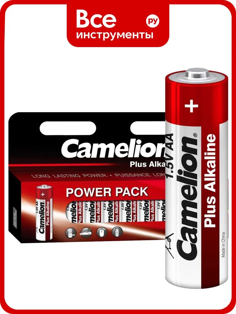 Батарейка LR 6 Plus Alkaline BLOCK-12, щелочная алкалиновая AA, для бытовой электроники Camelion 5818 модель
