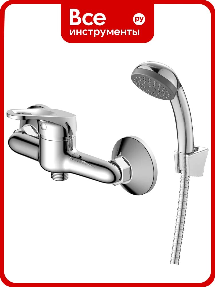 Одноручный смеситель для душа Decoroom DR21055 с керамическим картриджем и хромированной отделкой для ванной комнаты