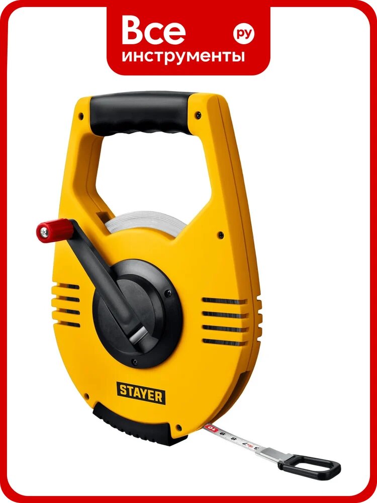 Геодезическая стальная мерная лента STAYER Racer 100 м 34186-100