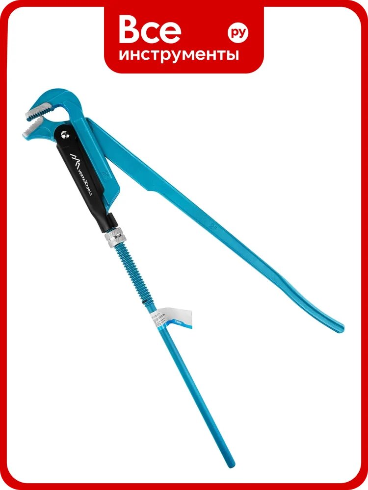 Трубный ключ VertexTools 2110-03, прямой, №3, литая конструкция, регулируемая гайка