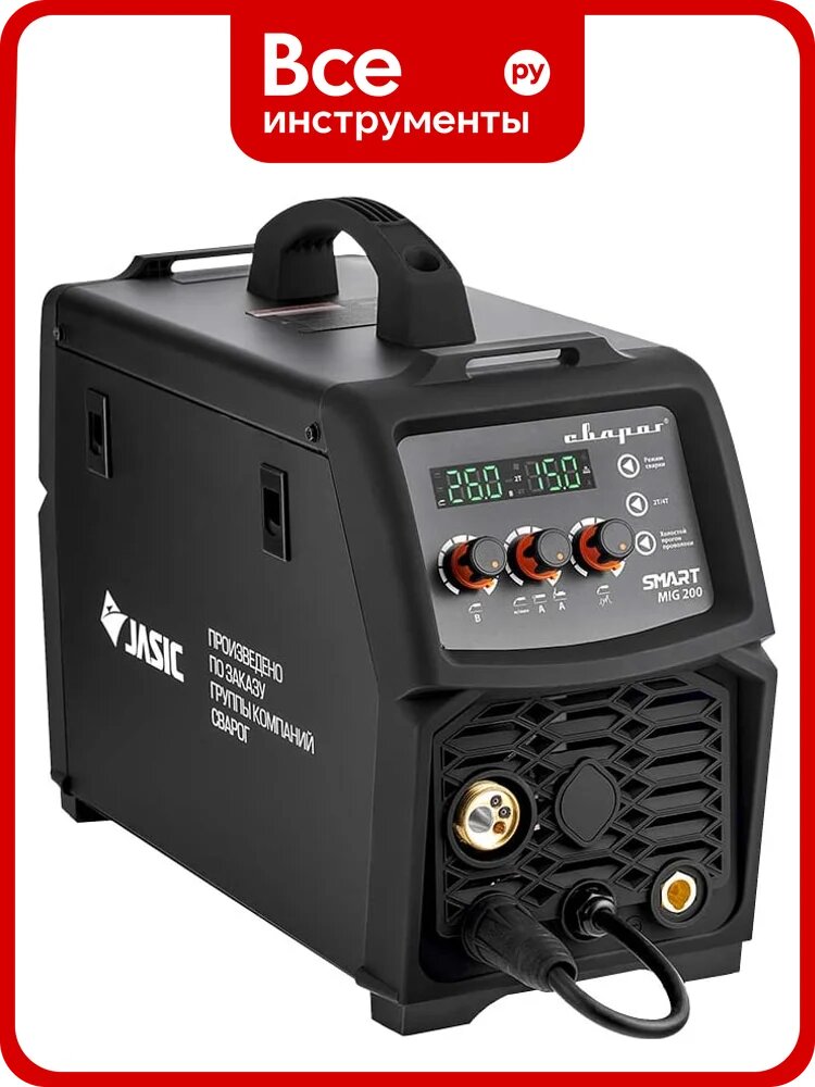 Сварочный инвертор Сварог MIG 200 REAL SMART N2A5 Black, маска+краги 98557