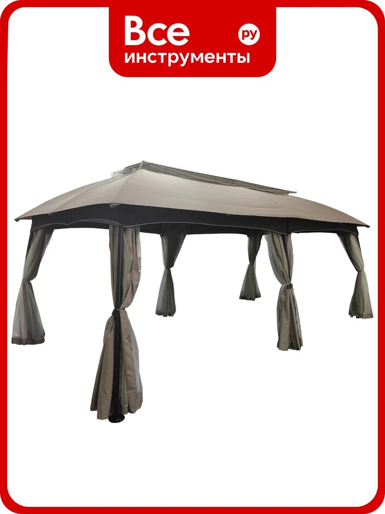 Садовый тент Green Glade 1151, 3x6м, полиэстер, москитная сетка, сталь