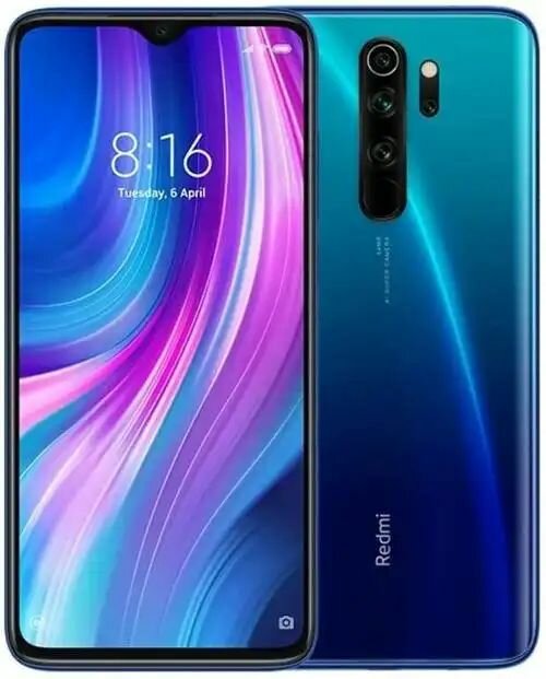 Redmi Смартфон Оригинальный Redmi Note 8 Pro NFC Android смартфон 2 сим-карты глобальная версия 4G смартфон Global 6/64 ГБ, Nano-SIM, темно-синий
