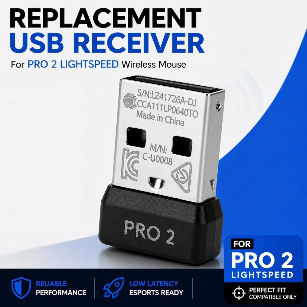 Сменный USB-адаптер-приемник для беспроводной игровой мыши Logitech G pro 2 LIGHTSPEED с частотой 2,4 ГГц и поддержкой повторного сопряжения с ключом