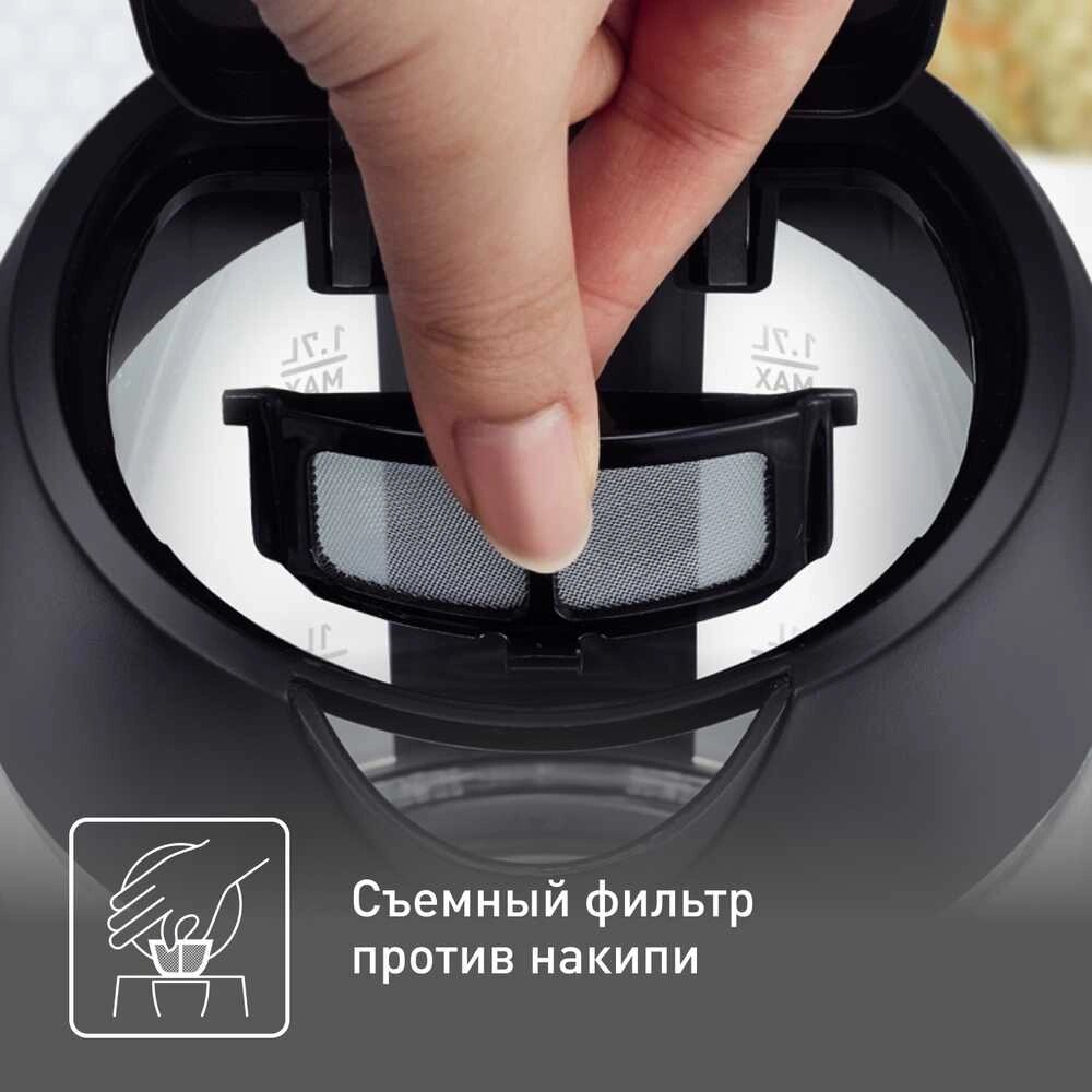 Электрический чайник Tefal KI750D30, 2400Вт, 1.7л, черный, серебристый — фото 1