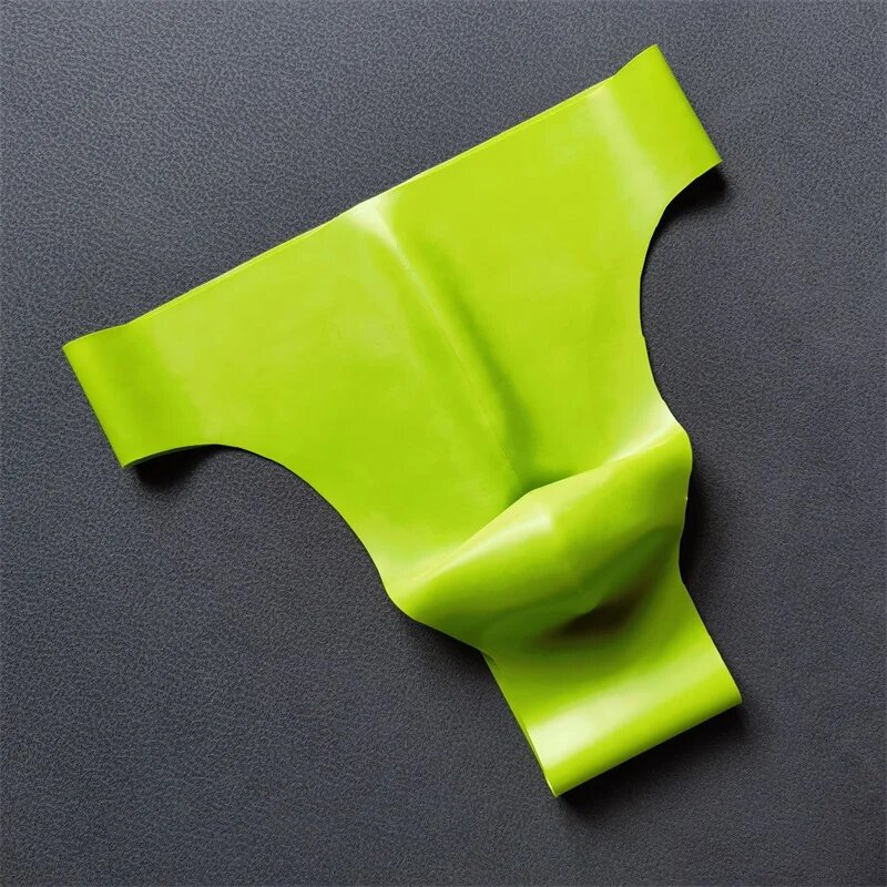 Мужские латексные стринги Hombre Зеленый, XL, Green