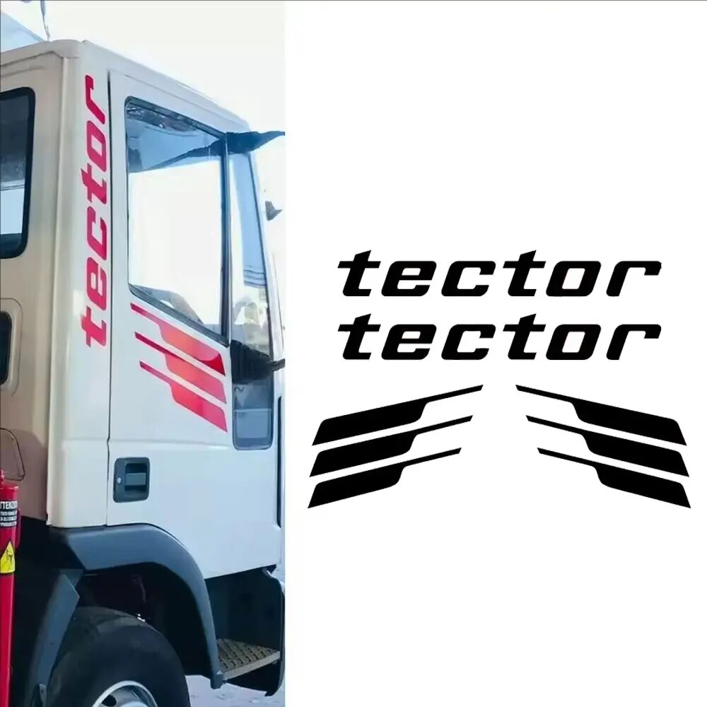Для IVECO TECTOR Graphics Виниловые наклейки Набор наклеек черный, Черный