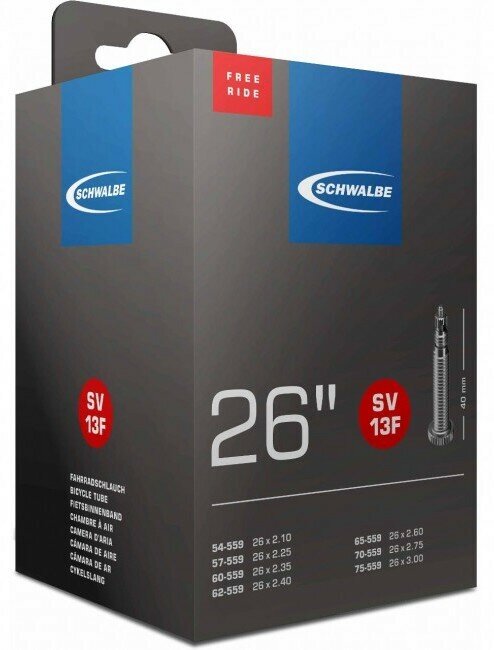 Камера для велосипеда 26х2.1-3.0 40мм ниппель SV13F вело SCHWALBE FREERIDE