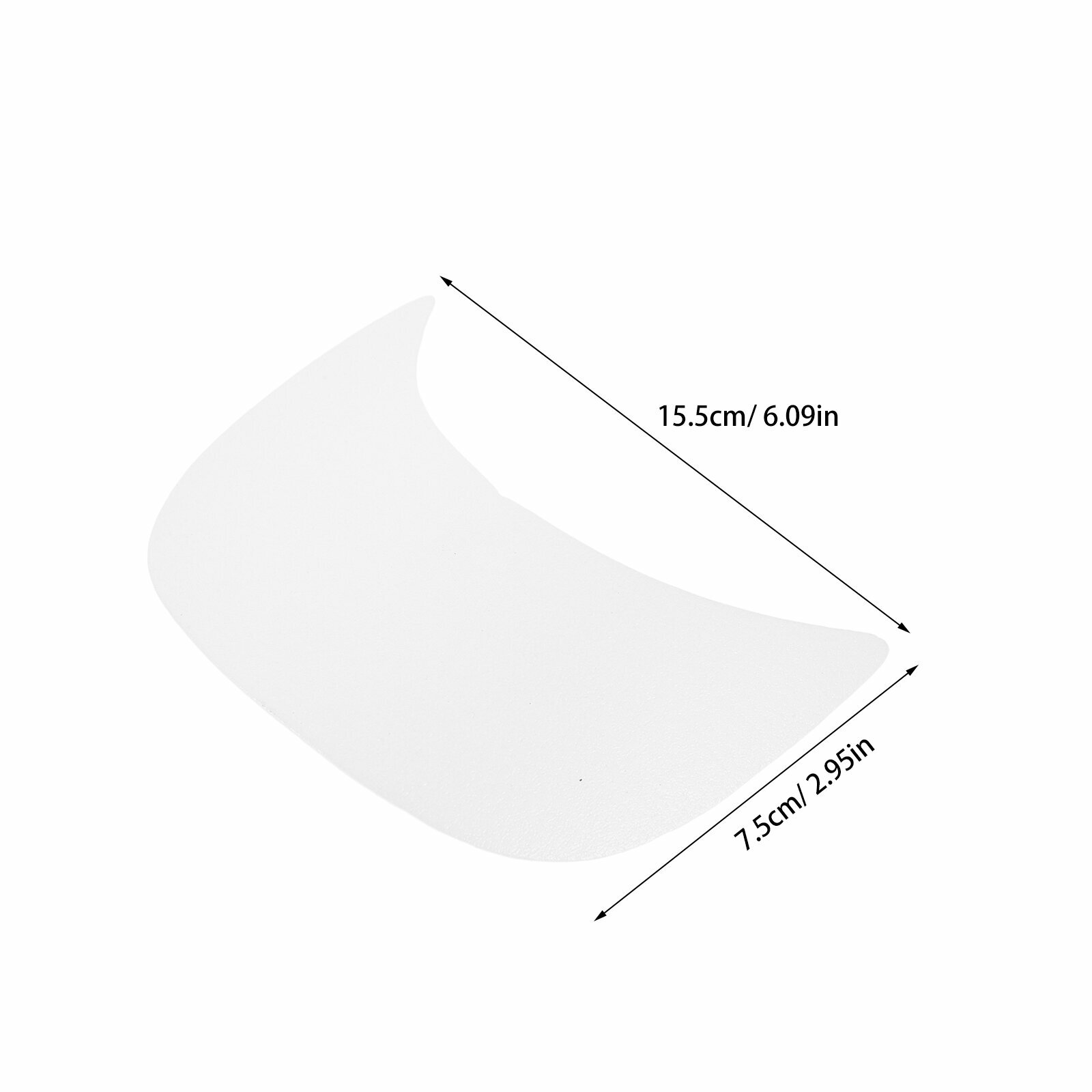 Вставки Для Козырьков Бейсболок, Пластик, 10 Штук, Белый, 15.50X7.50X0.20 См